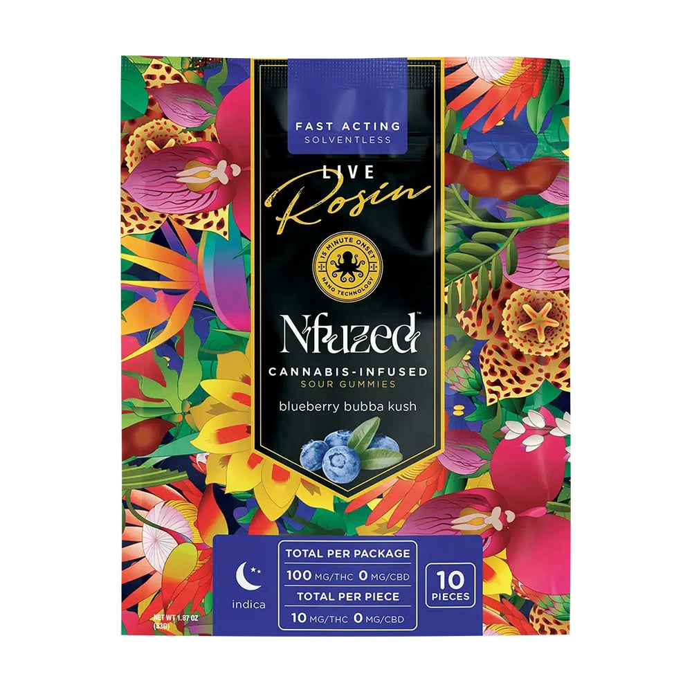 NFuzed Fast Acting - Blueberry Bubba Kush - Indica [10pk] (100mg ...