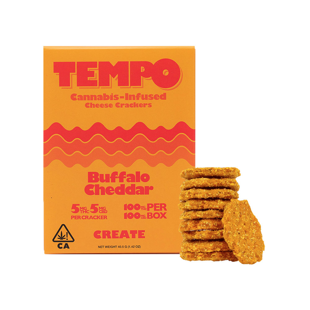 Buffalo Cheddar - 1:1 Create (100mg THC | 100mg CBD) | Tempo | Crackers ...