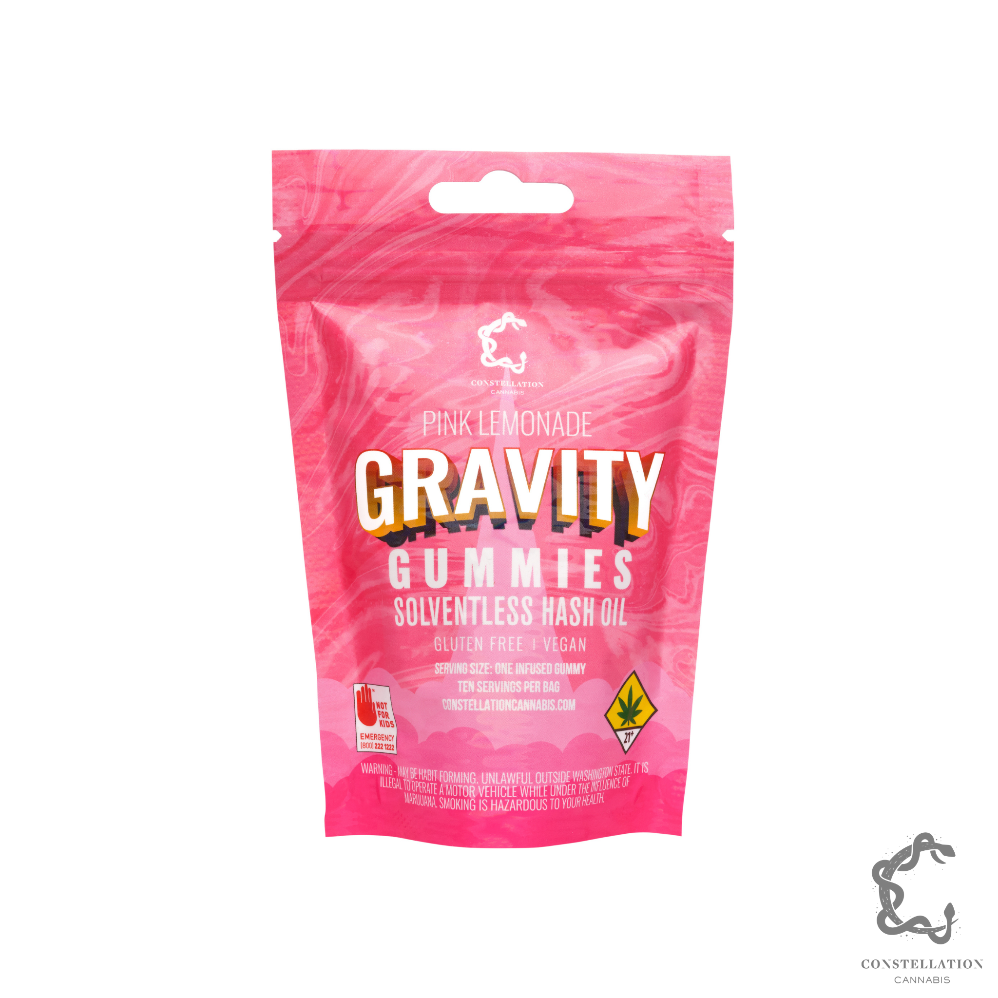 Pink Lemonade [10pk] (100mg THC) | Constellation Cannabis | Gravity ...