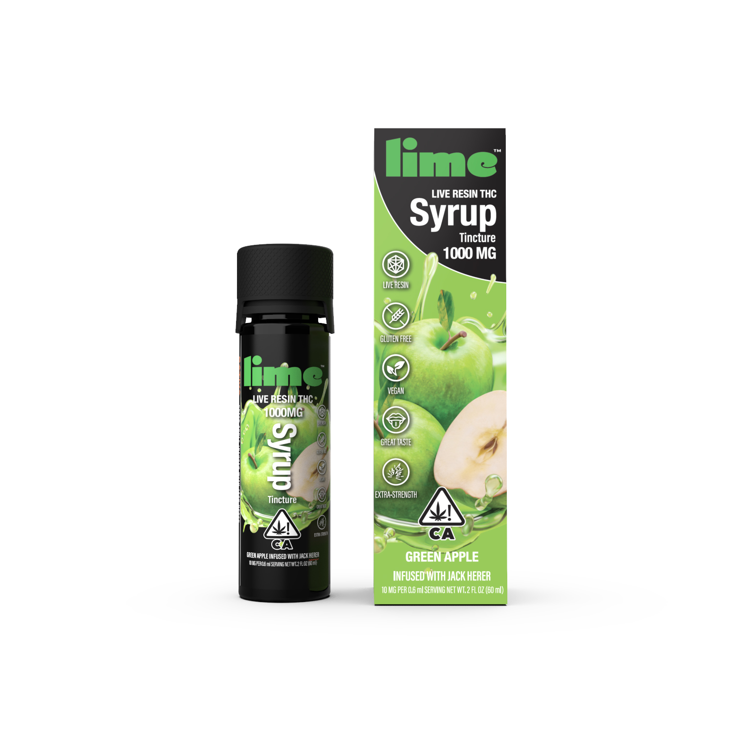 Green Apple (1000mg) | Lime | Syrup - Jane