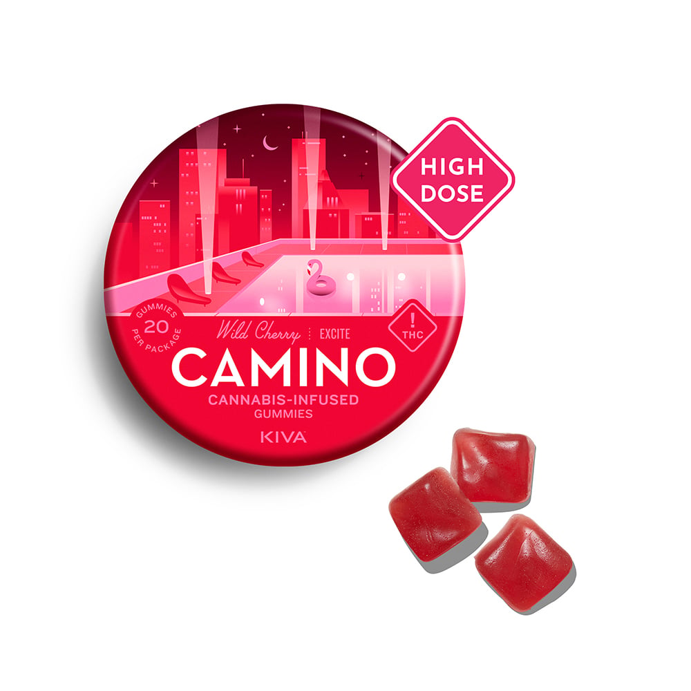 'Excite' Wild Cherry [20pk] (550mg THC) | Camino | Gummies - Jane